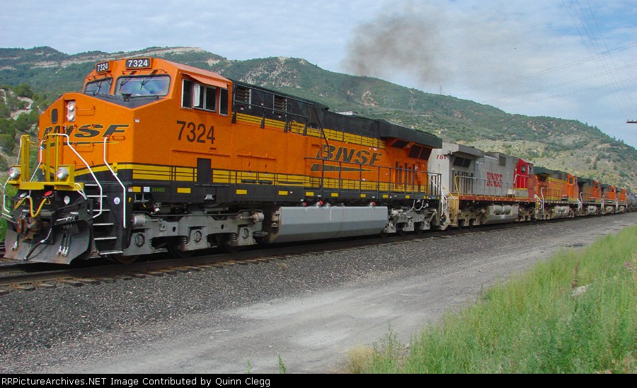 BNSF's Provo-Denver Manifest,Narrows,Utah July 24,2009.